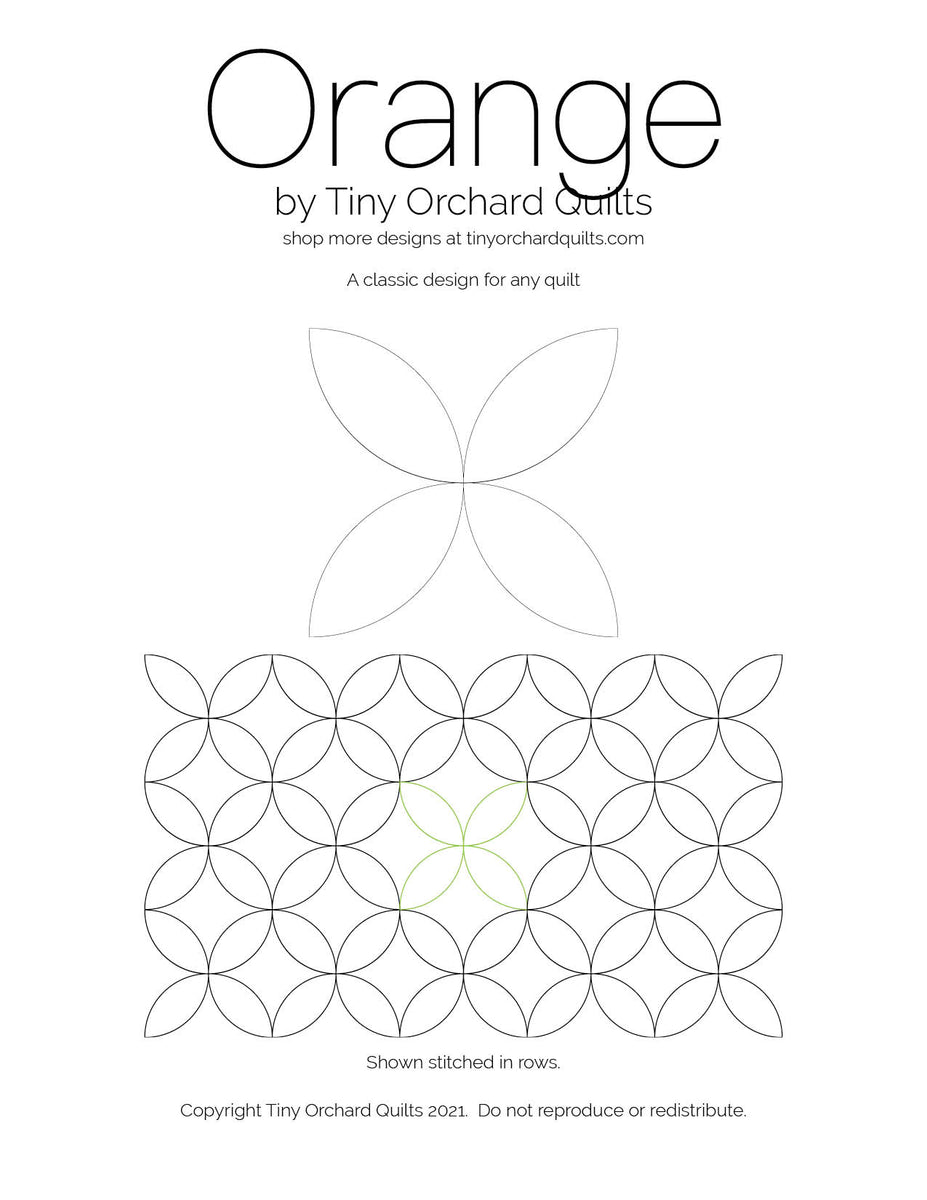 Orange Edge to Edge – Tiny Orchard Quilts