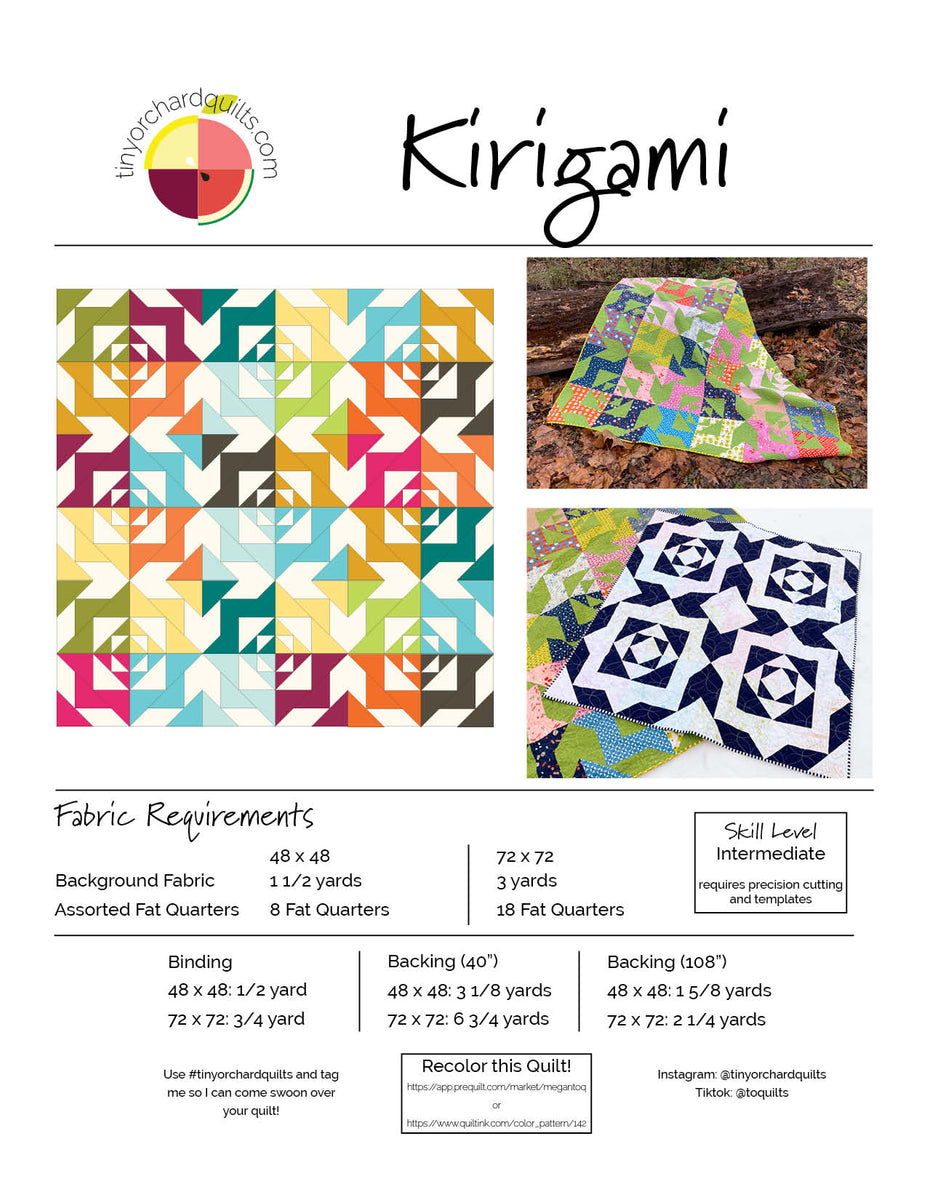 Kirigami Quilt PDF Download – Tiny Orchard Quilts
