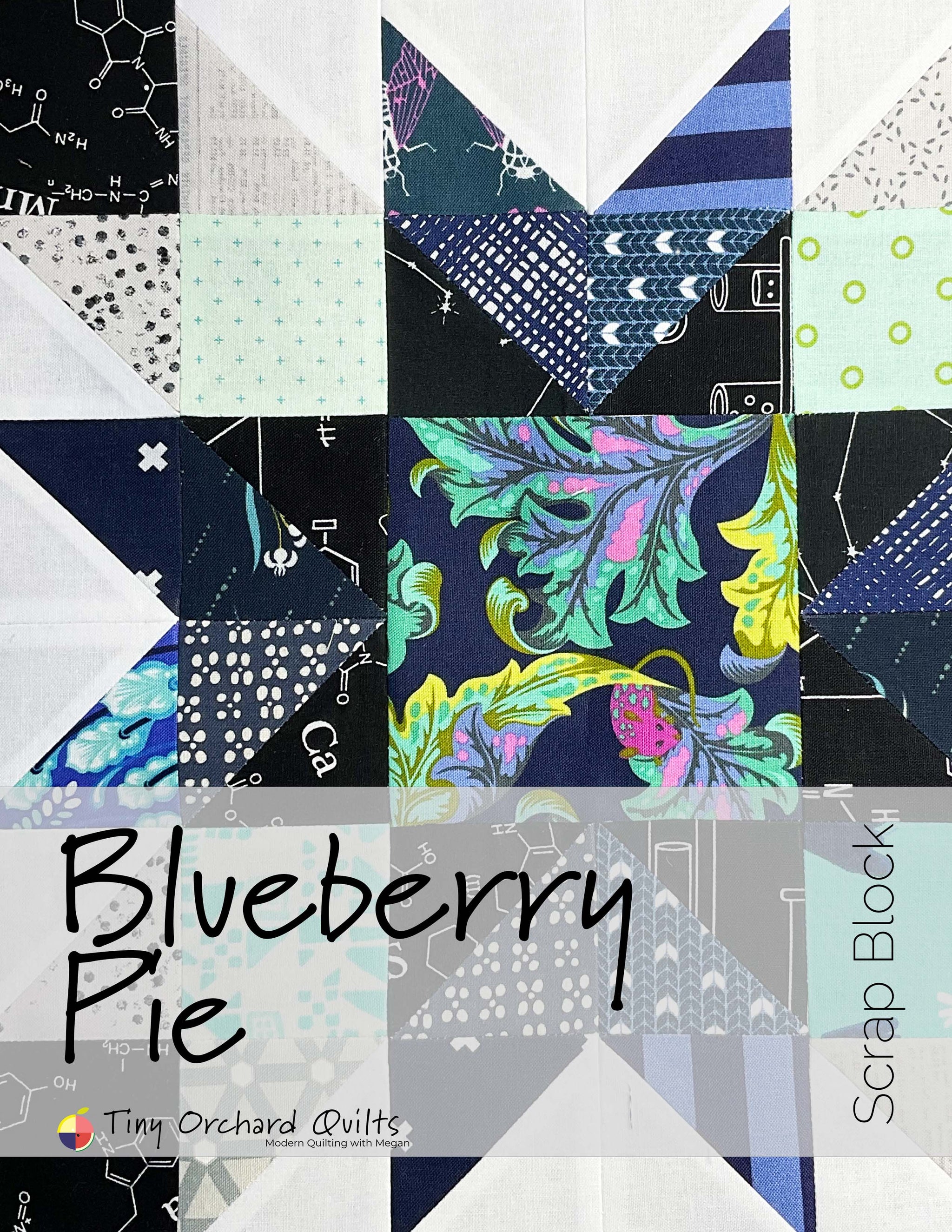 Blueberry Pie Scrap Friendly Block – Tiny Orchard Quilts