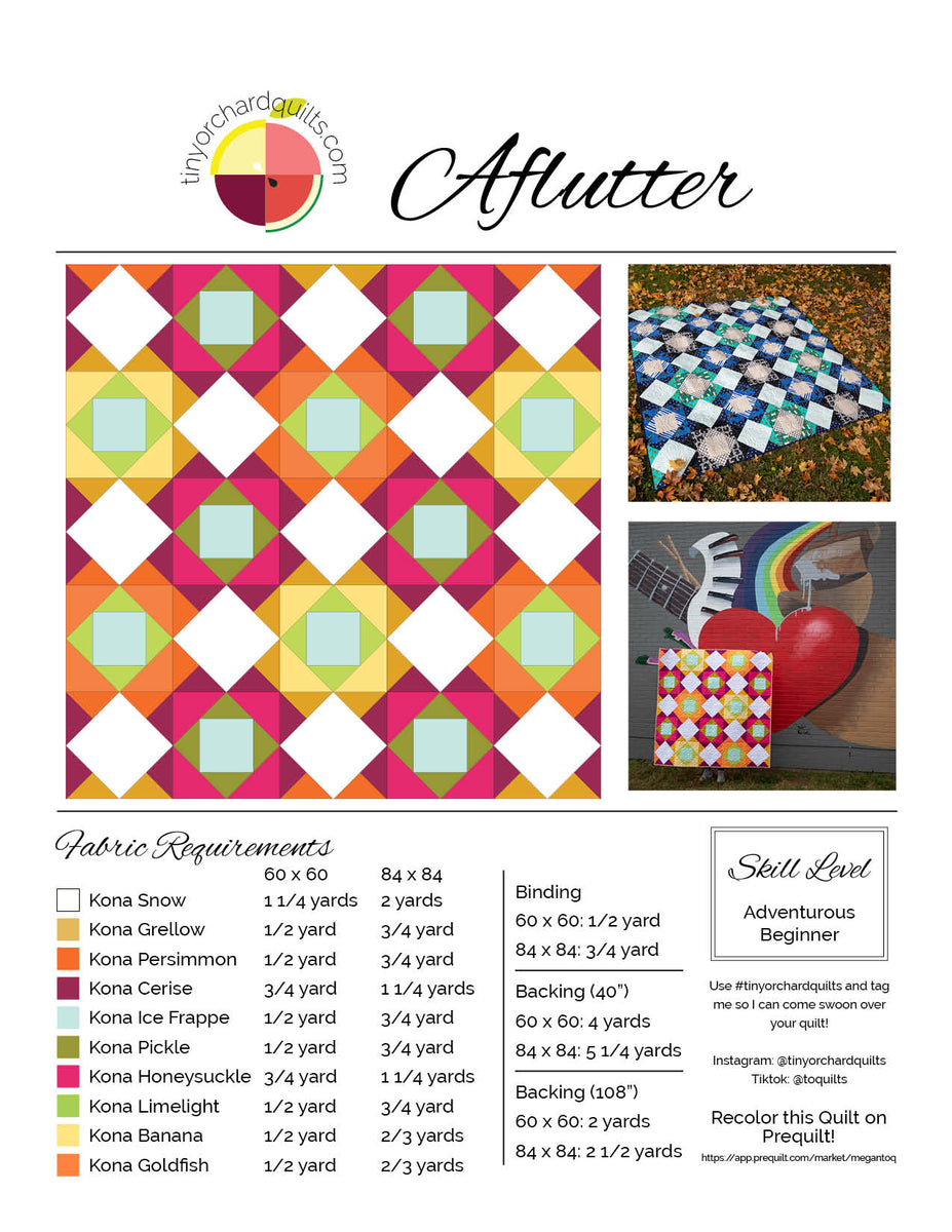 Aflutter Quilt PDF Download – Tiny Orchard Quilts